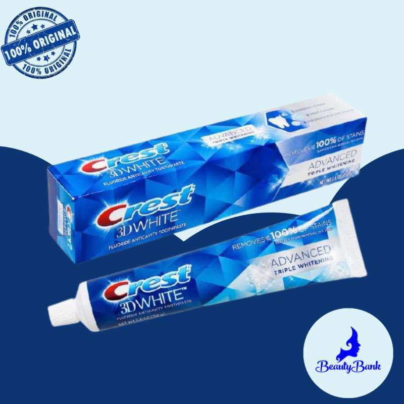 Jual Crest 3D White Advanced Triple Whitening Toothpaste 5.6OZ di ...