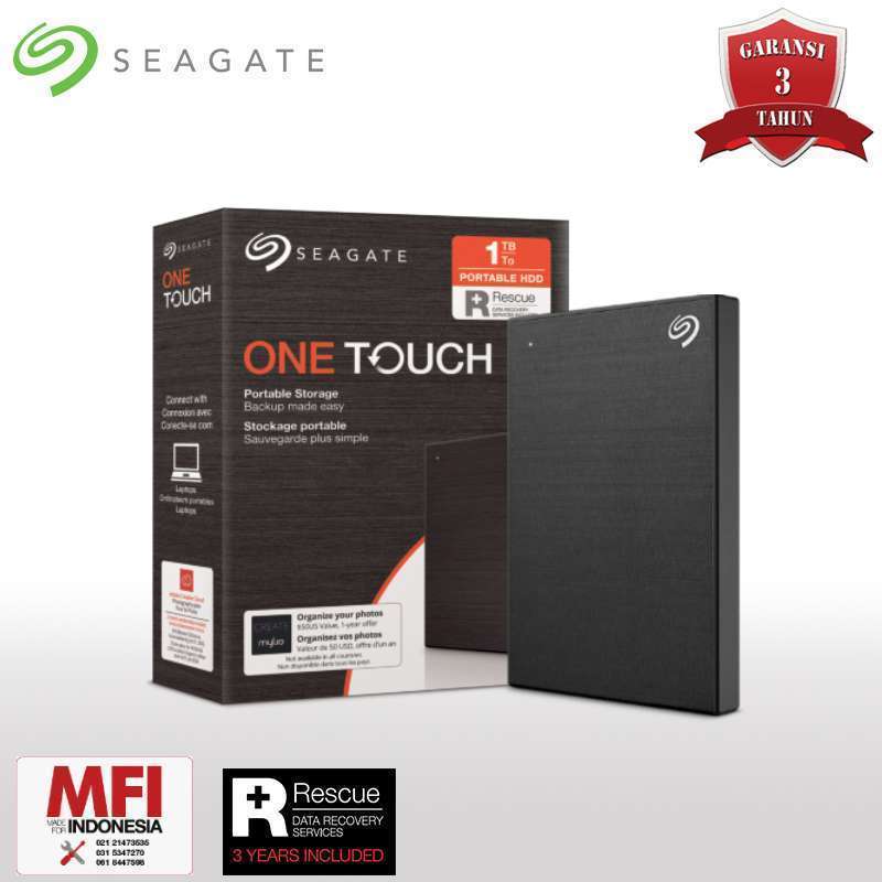Jual Seagate One Touch HDD - Hardisk Eksternal 1TB + Pouch - Hitam di ...