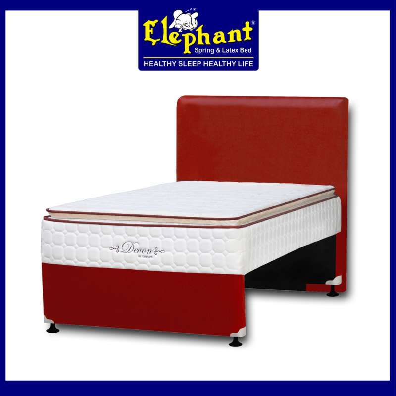 Promo Elephant Springbed 2 In 1 Devon / Induk dan Headboard - Maroon 90 ...