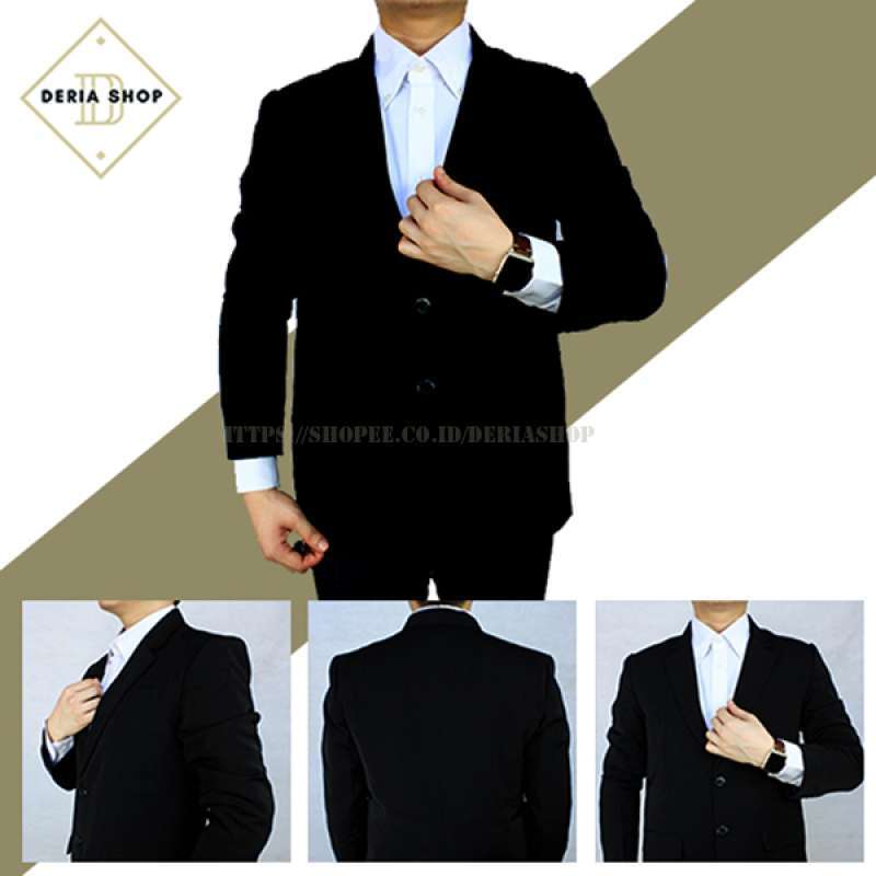 Jual Jas Hitam Polos / Baju Jas / Wisuda / Nikahan / Blazer / Pesta ...
