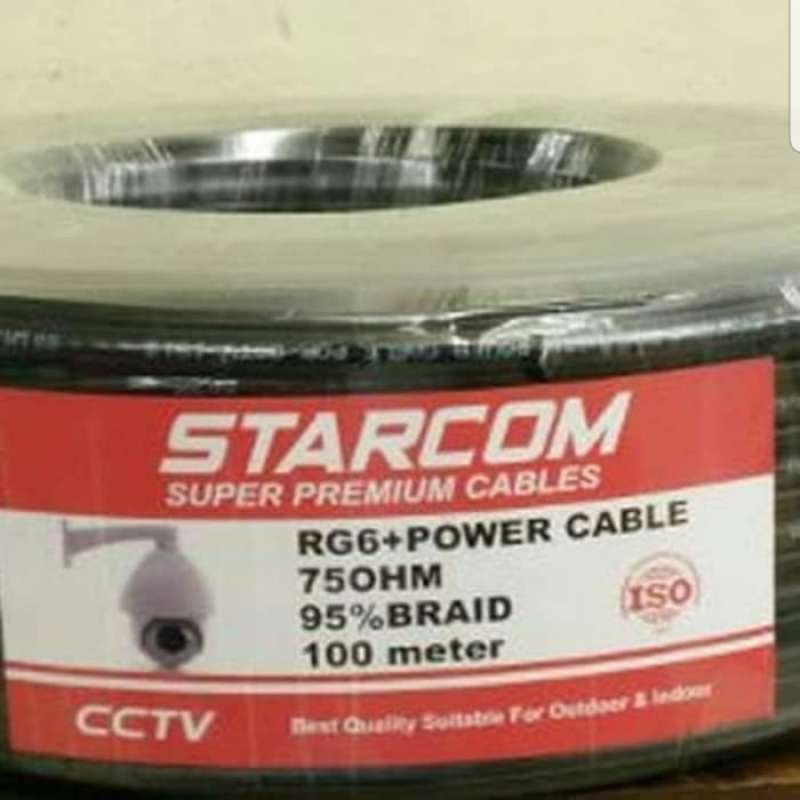 Jual Kabel cctv rg 6+ power starcom 100mtr hitam di Seller Larizza Store - Wijaya Kusuma, Kota ...