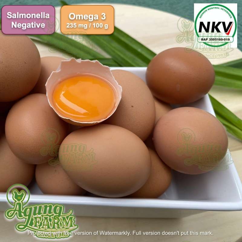 Jual Telur Agung Farm Telur Omega 3 Curah per 1/2 kg dari Kandang NKV ...