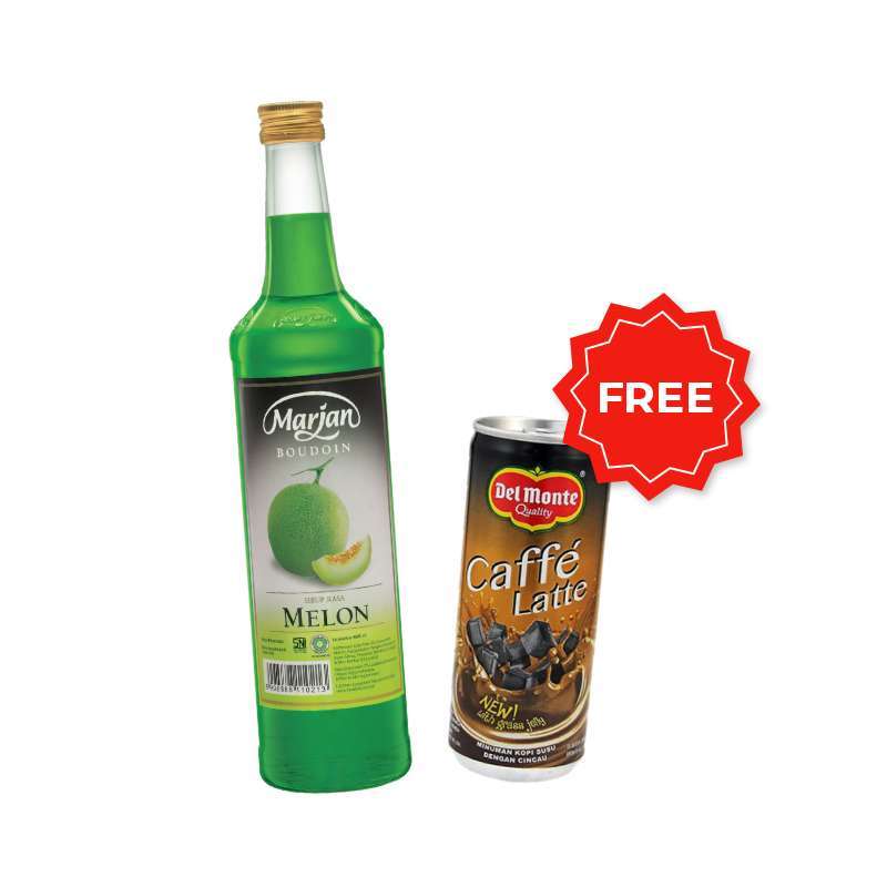 Jual Marjan Melon Sirup [460 mL] + Free Del Monte Coffee Drink Caffe ...