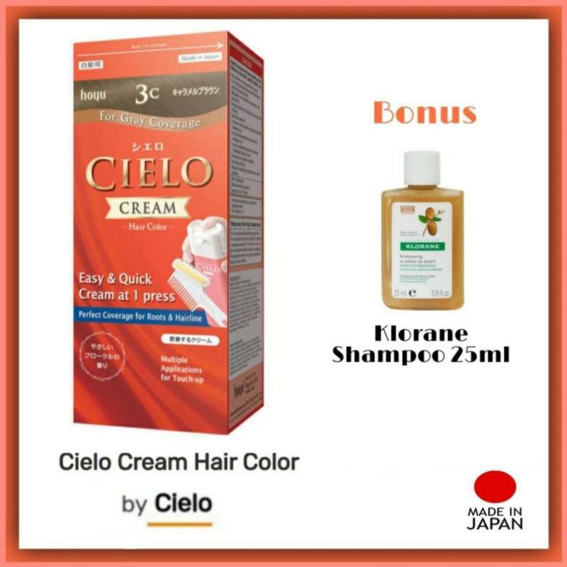 Jual CIELO HAIR COLOR CREAM No 3C Light Golden Brown - MADE IN JAPAN di ...