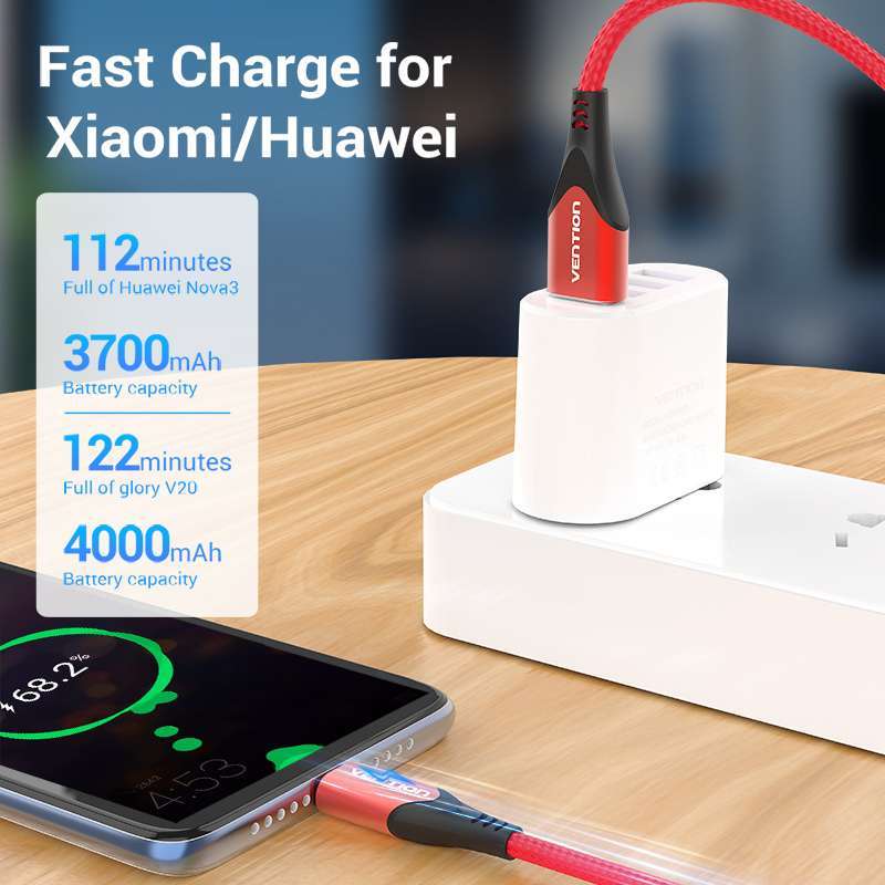 Promo Vention Kabel Data USB Type C Fast Charge Android Samsung HUAWEI ...