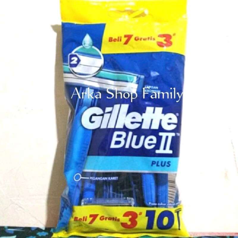 Jual GILLETTE Blue 2 Plus isi 10 Alat Cukur di Seller Arka Shop Family ...