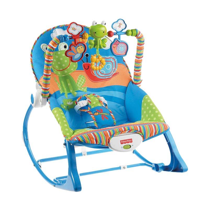 Promo Care Baby Rocker Frog Snail Baby Bouncer - Blue Diskon 30% di ...