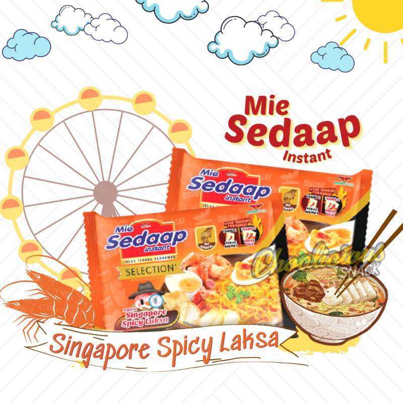 Jual MIE SEDAP Sedaap Selection Singapore Spicy Laksa Mie Instan 83 ...