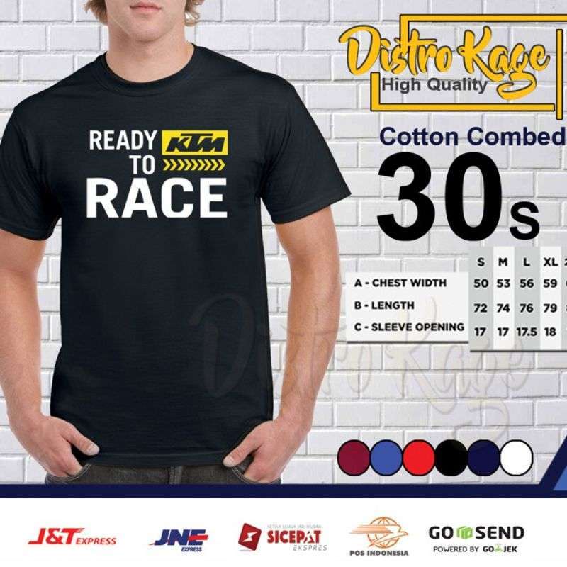 Jual Baju Kaos Pria Ready To Race Ktm Logo Tulisan Kata Kata Menarik ... Jual Baju Kaos Pria Ready To Race Ktm Logo Tulisan Kata Kata Menarik ...
