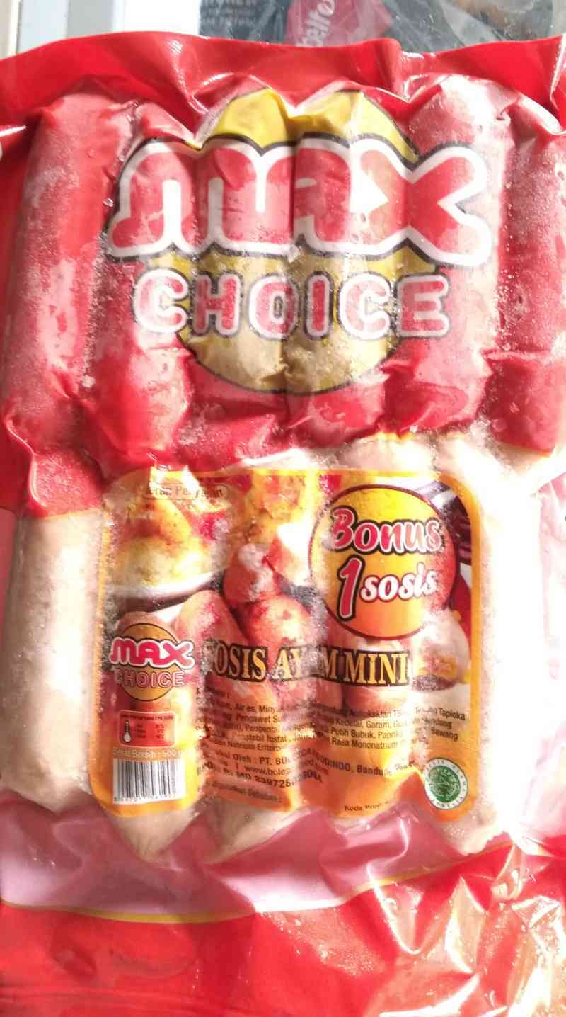 Jual Sosis Ayam Max Choice Mini Max Choise Sosis Ayam Mini 500gram Isi ...