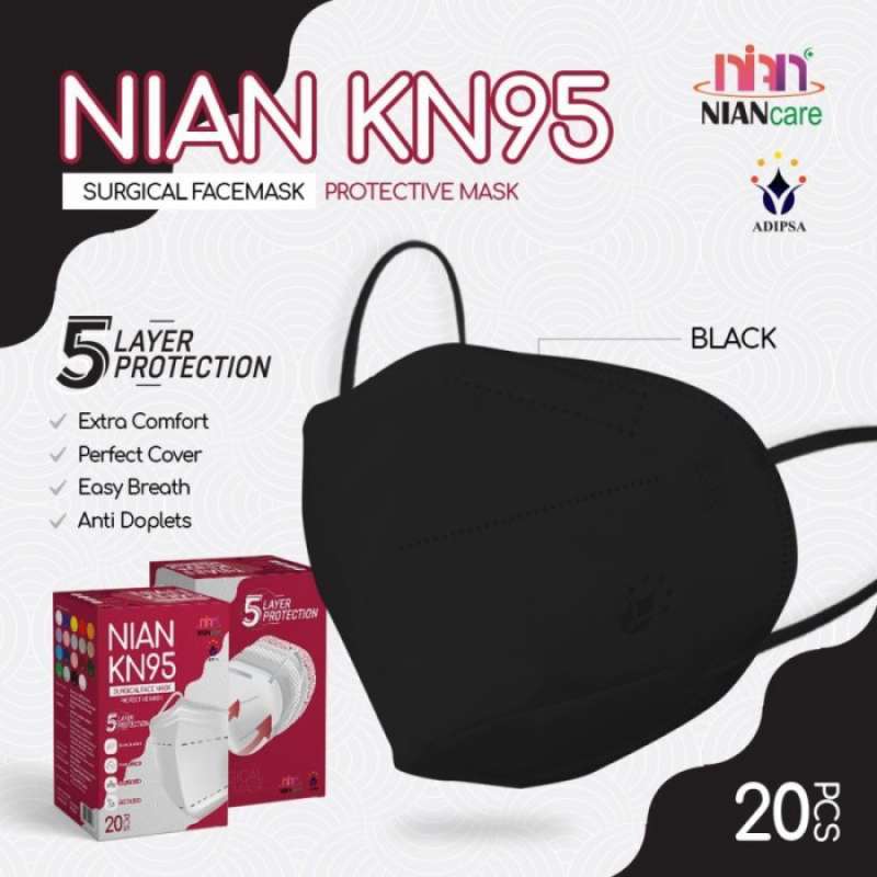 Jual MASKER KN95 MEDIS / MASKER MEDIS 5 PLY / NIAN CARE KN95 / PILIH ...