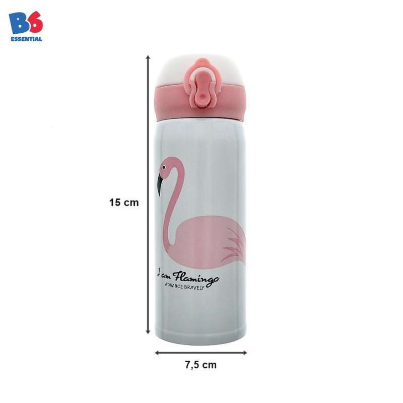 Jual Vacuum Flask Pink Flamingo 350 ML | Botol Minum Termos Stainless ...