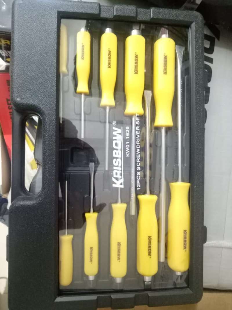Jual Set Obeng Mekanik Obeng Pukul Krisbow Mechanic Screwdriver 12 Pcs ...