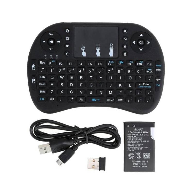Jual i8 Mini Keyboard Air Mouse Wireless with Touchpad - Hitam [2.4GHz ...
