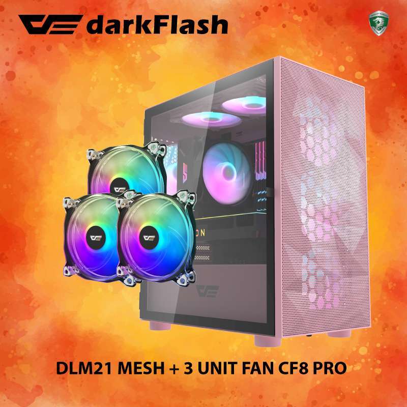Jual PAKET darkFlash DLM21 Mesh M-ATX PC Casing [No Fan] + FAN CF8 PRO ...