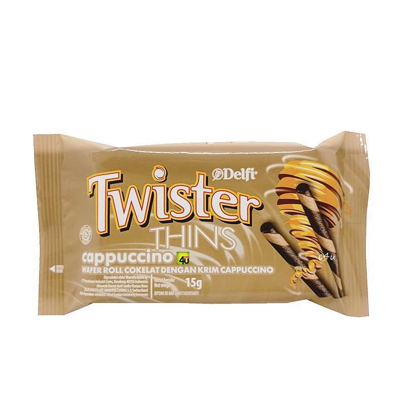 Promo Twister THINS - CAPPUCCINO Mini Wafer Roll - 15 gr DELFI Diskon ...