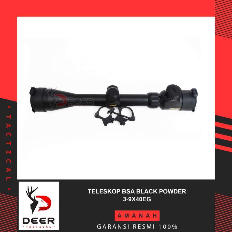 Promo Teleskop BSA Black Powder 3-9X40EG Aksesoris Senapan Angin Diskon ...