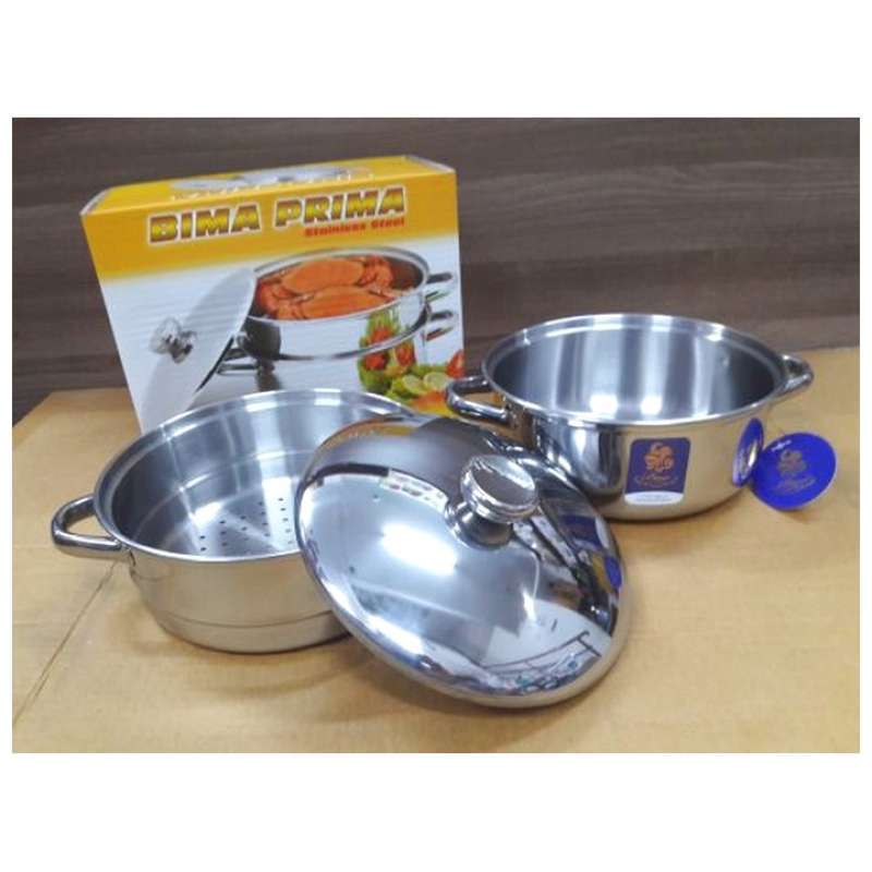 Jual Jual Bima Prima Panci Pot Steamer Kukusan 2 Susun Kompor Induksi ...