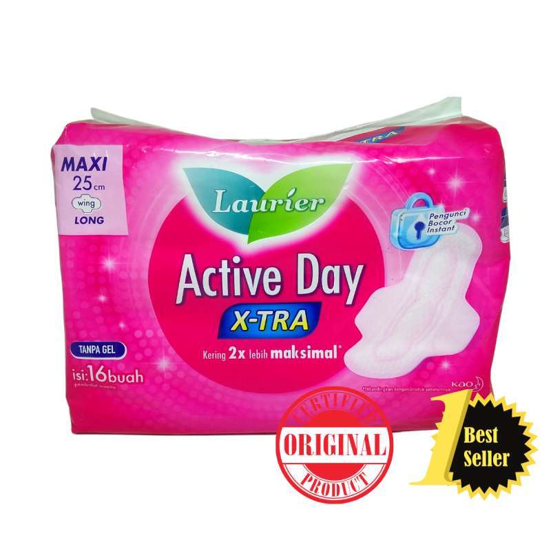 Jual LAURIER SUPER MAXI WING isi 16 / Laurier Active Day Long Wing isi ...