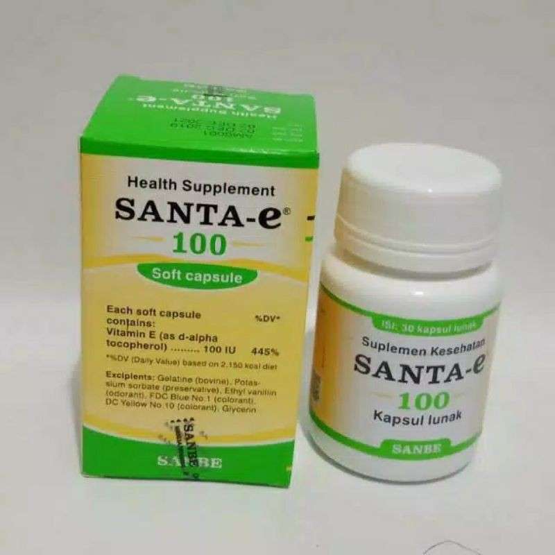 Jual SANTA E 100 PER BOTOL -VITAMIN E UNTUK KULIT GLOWING & ANTIOKSIDAN ...