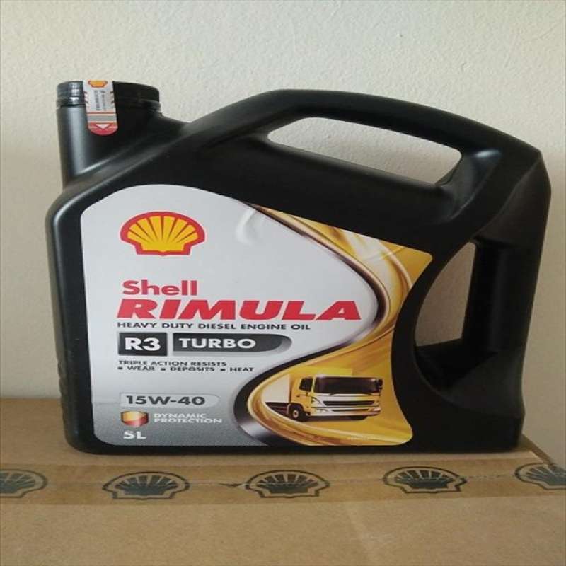 Promo Oli Mesin Shell Helix Rimula R3 Turbo 15W-40 5 Liter Diesel Asli ...