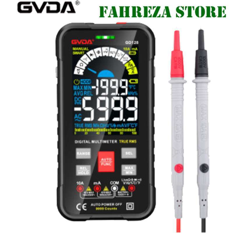 Jual Gvda Gd128 Smart Digital Multimeter 1000v 10a Ohm Hz True Rms Ac ...