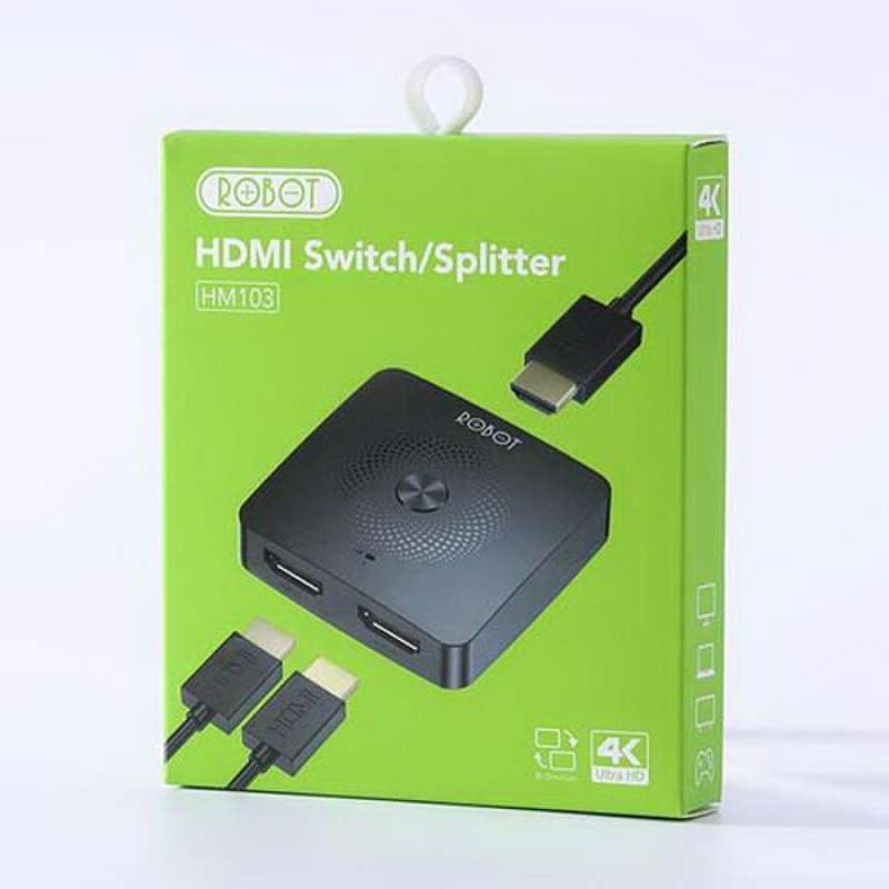 Jual Robot Hm103 Hdmi Switch Splitter 2in1out 1in2out Bi-direction 4k ...