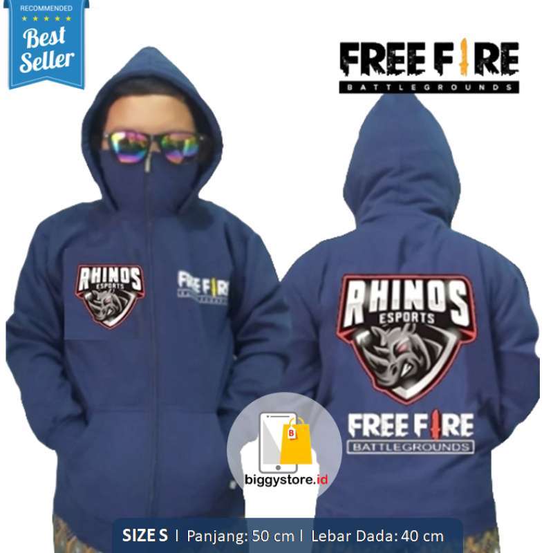 Jual Jaket Ninja Anak Free Fire Biru Motif NEW RHINOS - Anak usia 4-15 ...