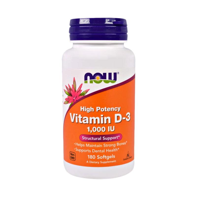 Promo Now Foods Vitamin D3 1000iu 180 Softgels Now Vit D3 1000 Ori Usa ...