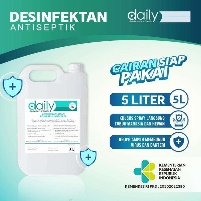 Promo Daily Disinfektan 5L Cairan Desinfektan Siap Pakai - Reguler ...