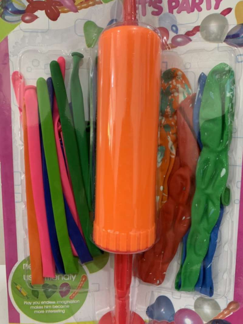 Jual Mainan Anak Balon Tiup / Panjang Dapat Dibentuk Set Pompa Di ...