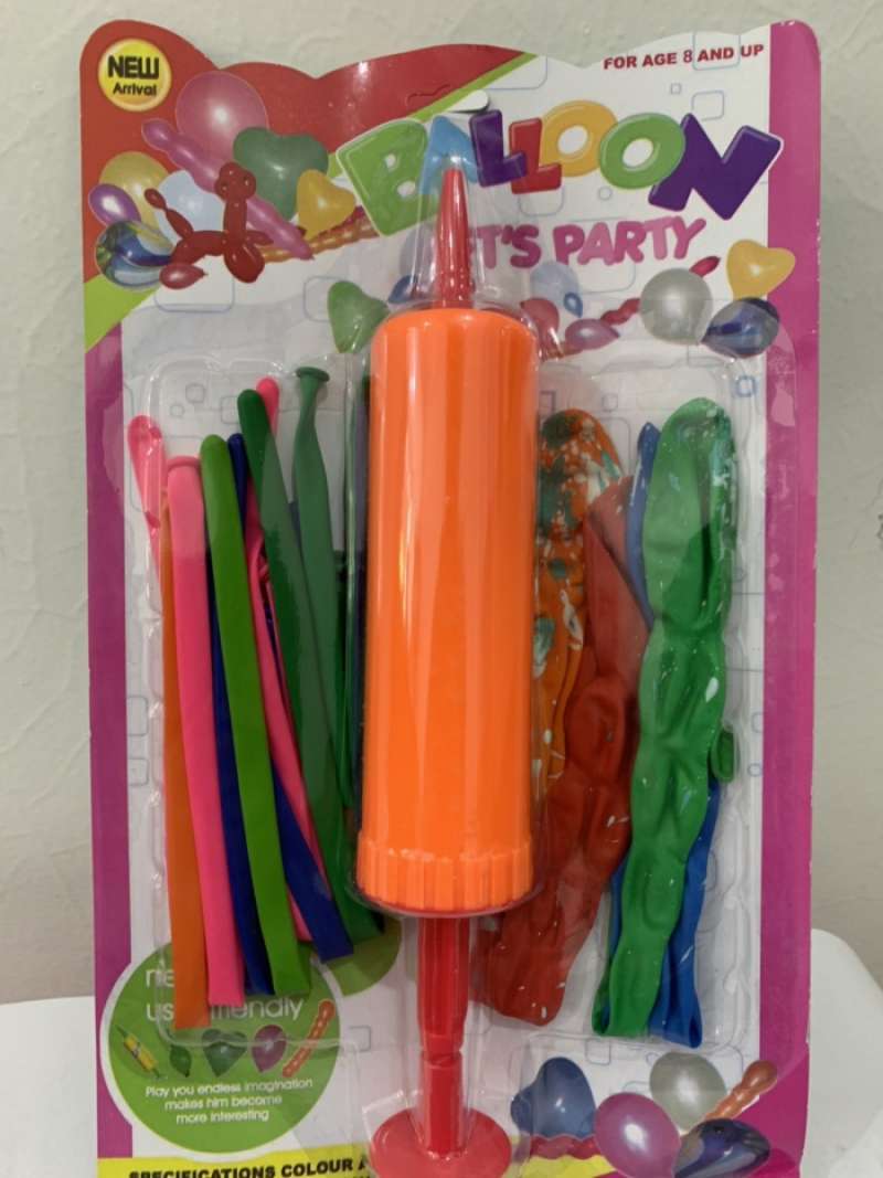 Jual Mainan Anak Balon Tiup / Panjang Dapat Dibentuk Set Pompa Di ...
