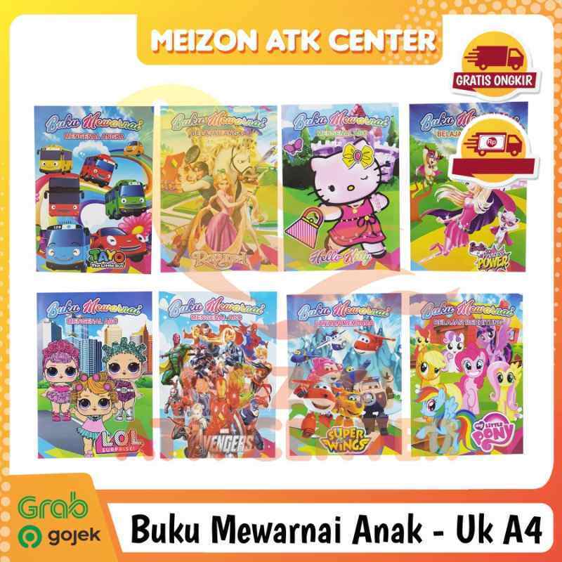 Jual COLORING BOOK A4 Buku Mewarnai BW A4 - RANDOM [1 PCS] di Seller MEIZON ATK CENTER ...