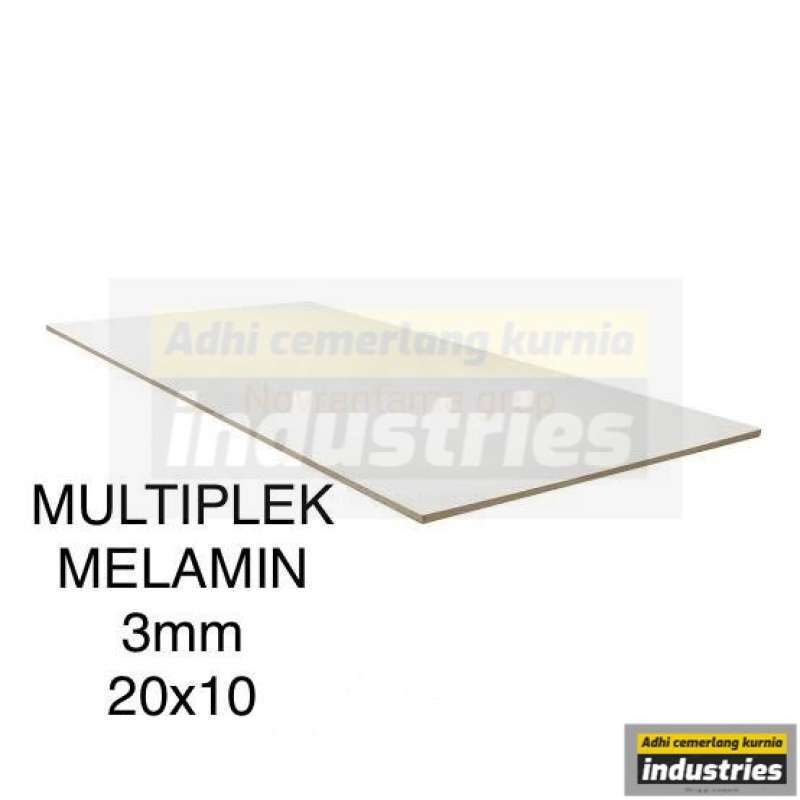 Jual Triplek Multiplek melamin putih 3mm (20x10)cm, melamin plywood ...