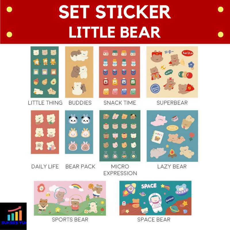 Jual SET Stiker Sticker LITTLE BEAR di Seller BellyStationery ...