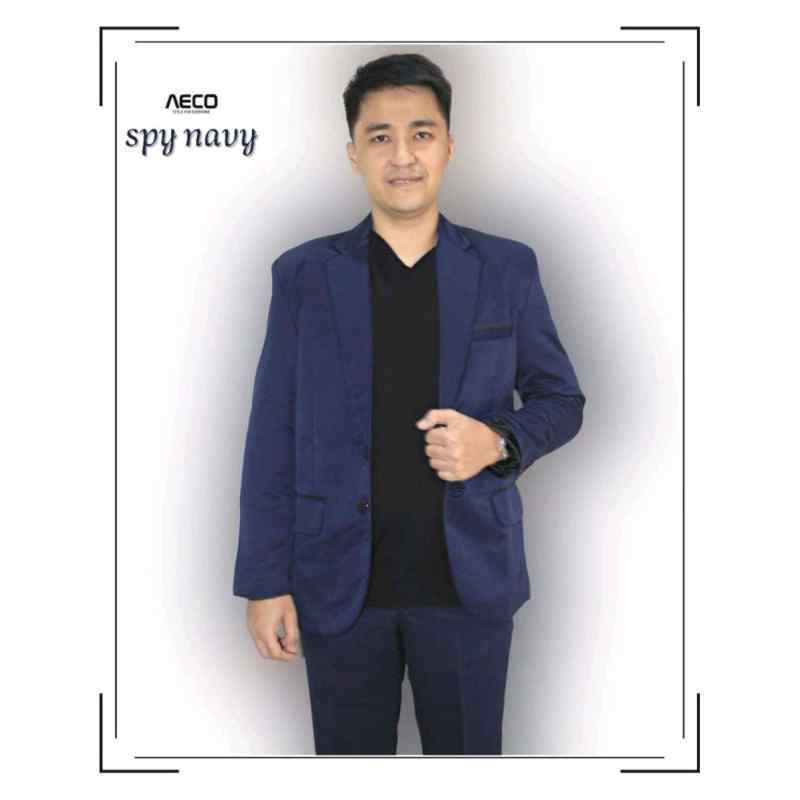 Jual Blazer Pria Spy Navy - Jas Formal Biru Cowok Resmi Kantor Kerja ...