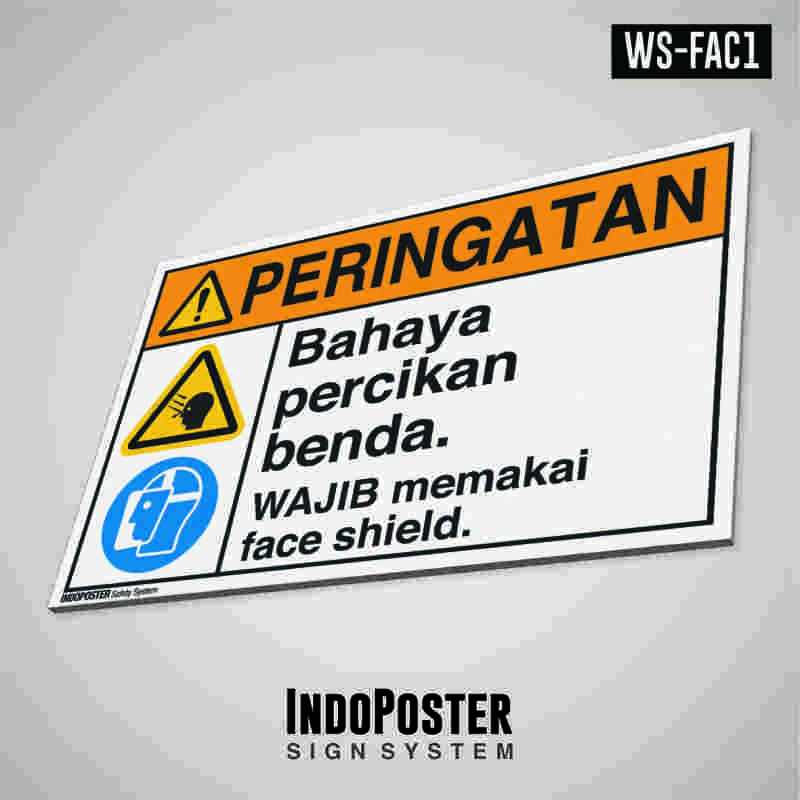 Jual Safety Sign K3 PVC Bahaya Percikan Benda Ukuran XS 20 x 15 cm di ...