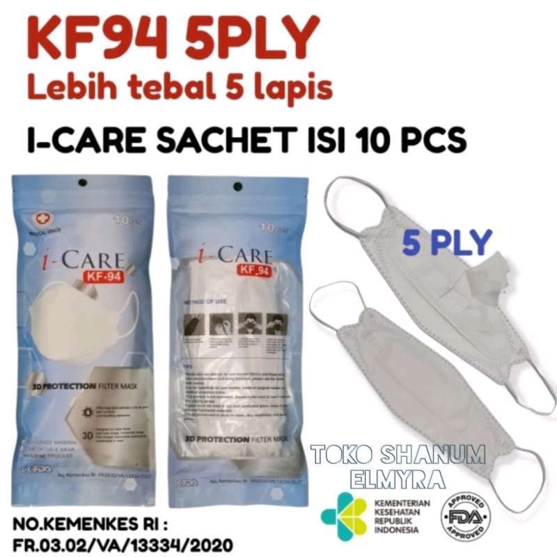 Promo MASKER KF94 ISI 10 PCS MASKER KF 94 MASKER 4D Diskon 40% di ...
