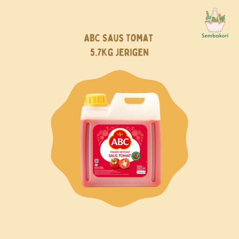 Jual ABC Saus Tomat 5700gr / Ketchup Sauce / Tomato Sauce 5.7kg kemasan Jerigen di Seller ...
