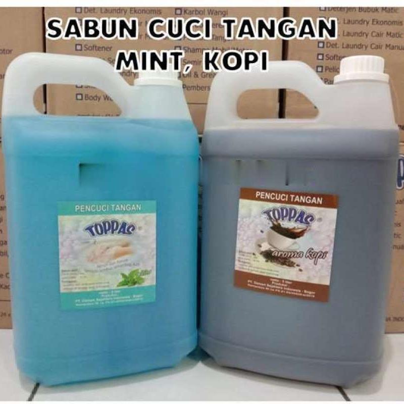 Promo Toppas Sabun Cuci Tangan / Hand Soap 5 Liter (Mint / Kopi) - kopi ...