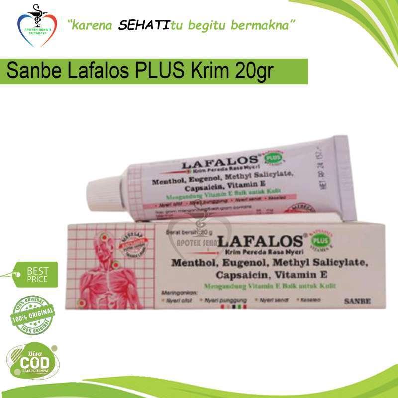 Jual Lafalos Plus Krim Sanbe Lafalos Cream 20gr Pereda Nyeri Keseleo ...