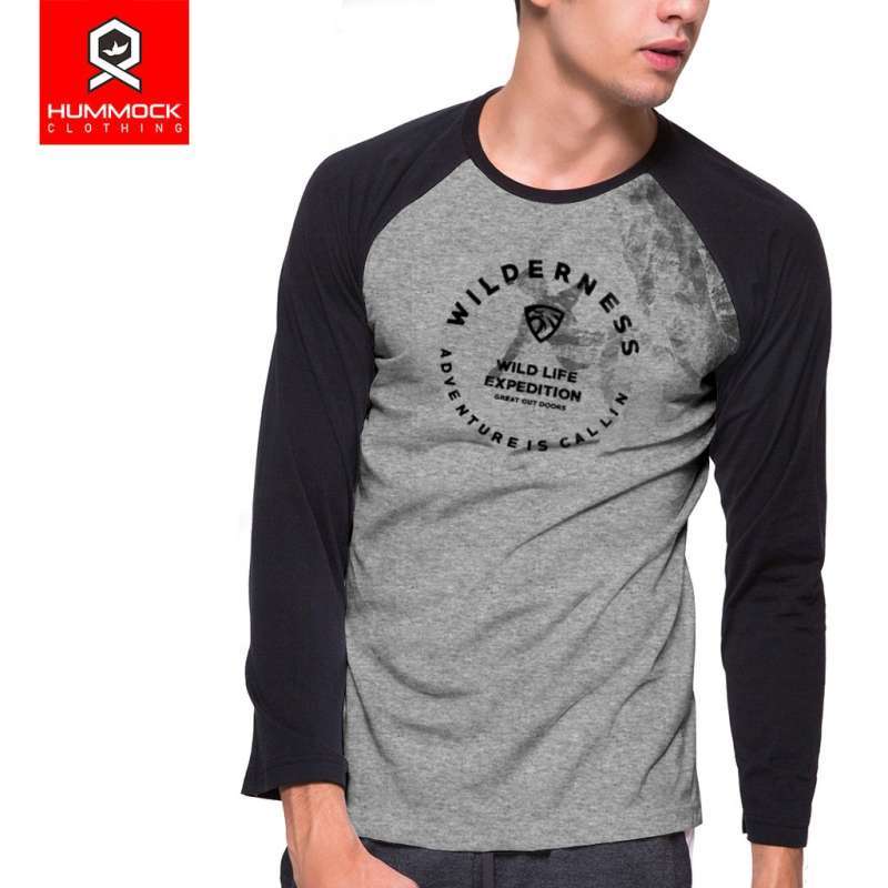 Jual Hummock T-Shirt Raglan -H07B-RBP 3010 M- - M MISTY - HITAM di ...
