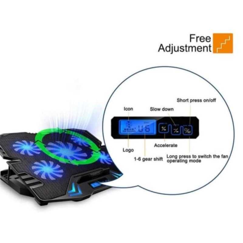 Jual Cooling Pad Laptop 5 Fan Kipas Super Alas Pendingin Laptop - Hitam ...