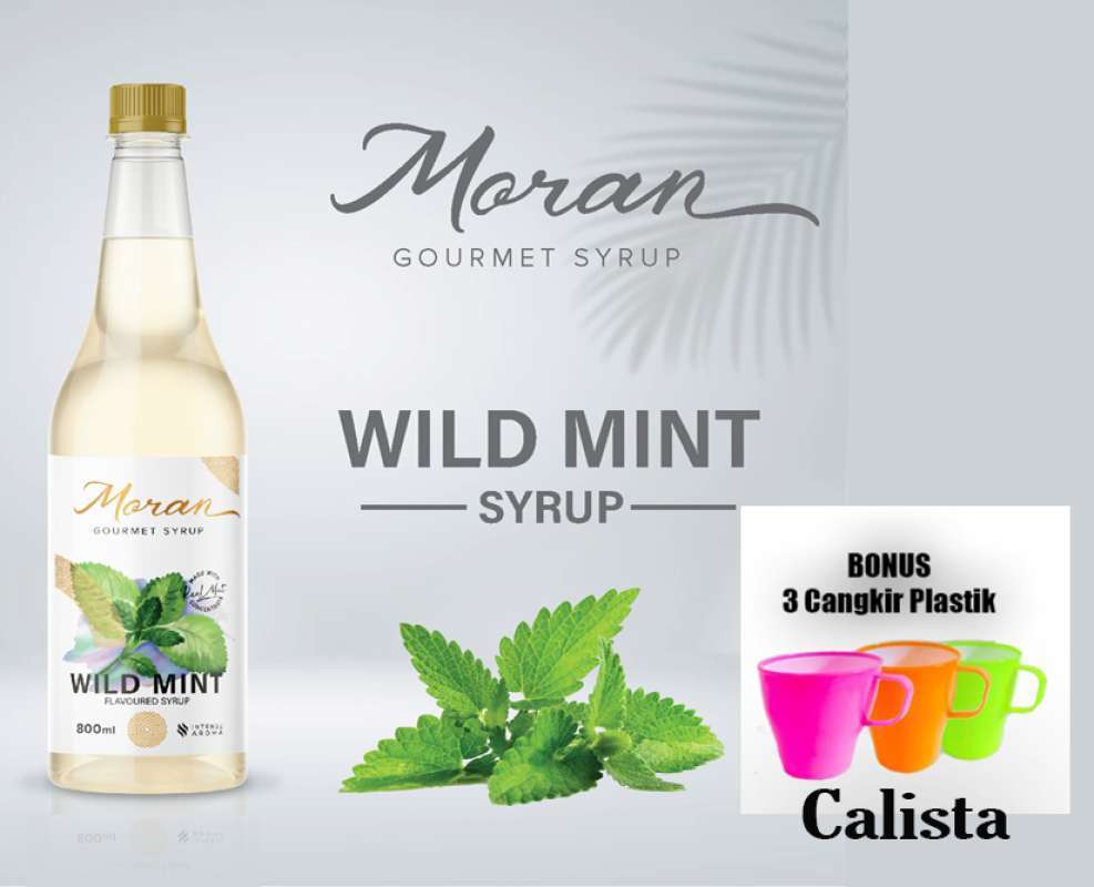 Promo Syrup Moran Wild Mint Topping Minuman Makanan 800ML Diskon 6% di ...