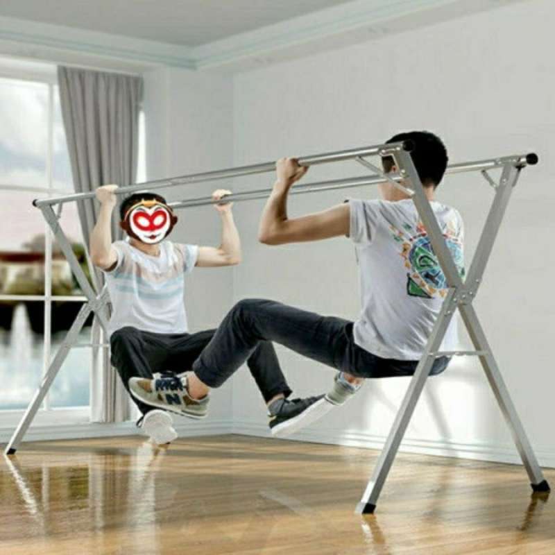 Promo Jemuran Lipat Baju Handuk Pakaian Rak Jemuran Stainless - 2 Meter ...