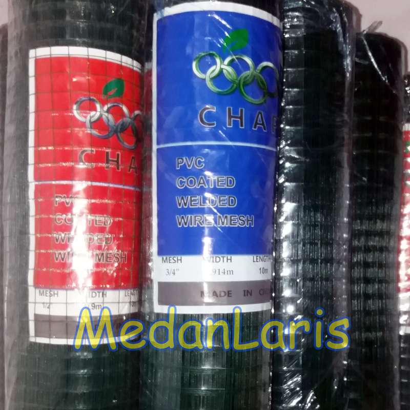 Promo Kawat Loket Hijau 1/2 RAM PVC Welded Wire Mesh - Kawat Ayakan ...