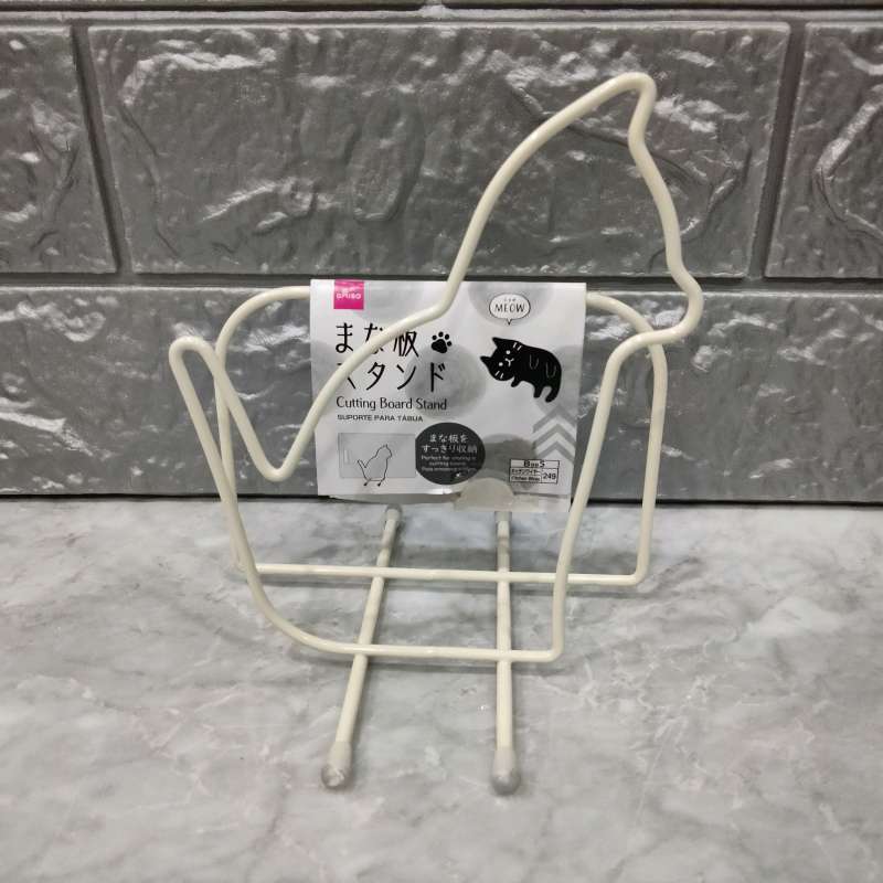 Jual Daiso Japan Cutting Board Stand Talenan Kitchen Mini Meow Warna ...
