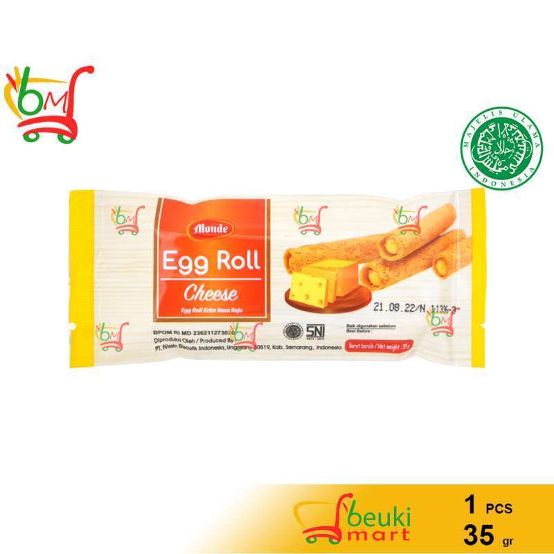 Jual Monde Egg Roll Keju Kue Wafer Roll Rasa Cheese - 35gr di Seller ...