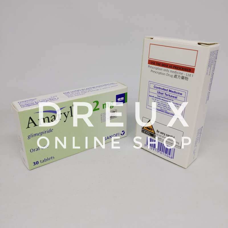 Jual [IMPORT] AMARYL Glimepiride 2mg 30 Tablets / Obat Diabetes Tipe 2 ...