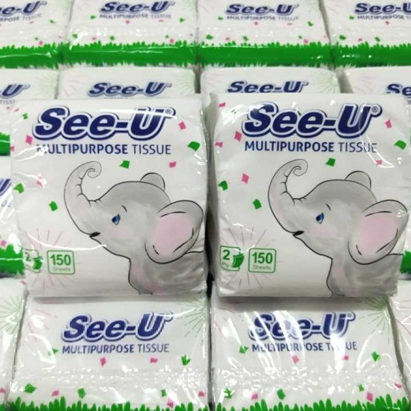 Jual Tissue SEE-U Pop Up Gajah / Tissue Multipurpose / Tisu Meja Makan ...